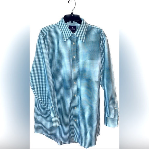 Stafford | Shirts | Stafford Dress Shirt Fitted Neck Size 7 Sleeves 3233 Plaid | Poshmark